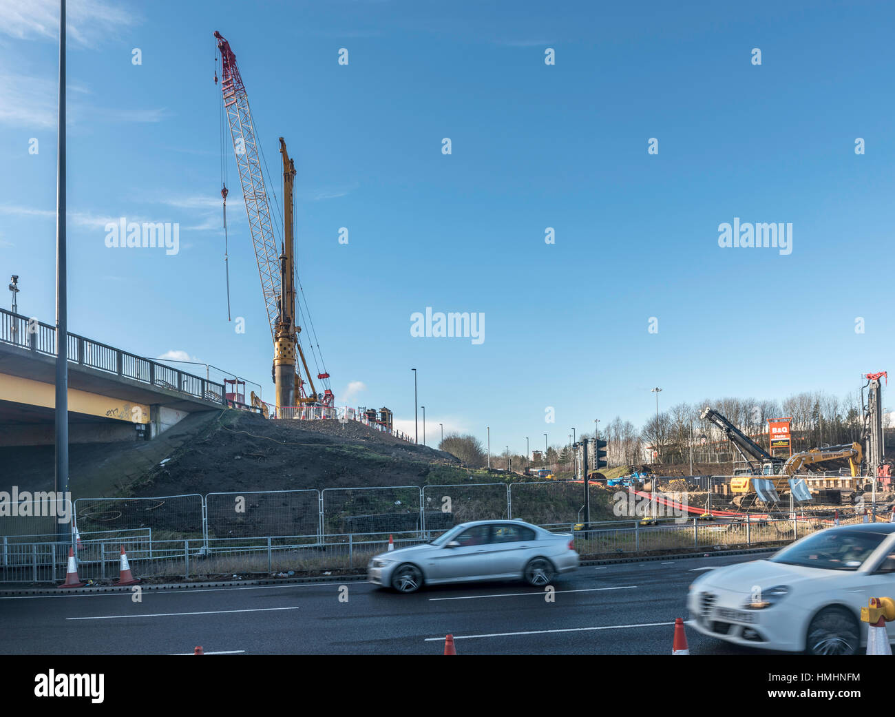 Roundabout construction hi-res stock photography and images - Alamy