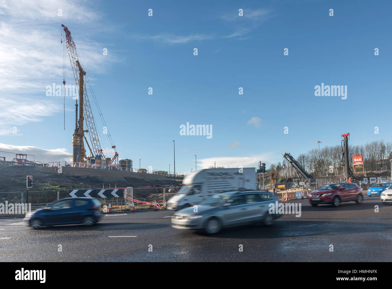 Roundabout construction hi-res stock photography and images - Alamy