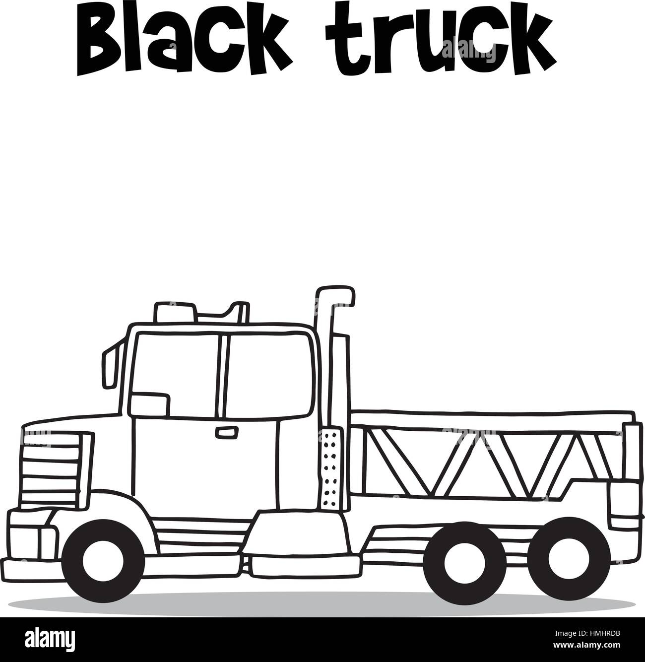 Transport of truck with hand draw Stock Vector Image & Art - Alamy