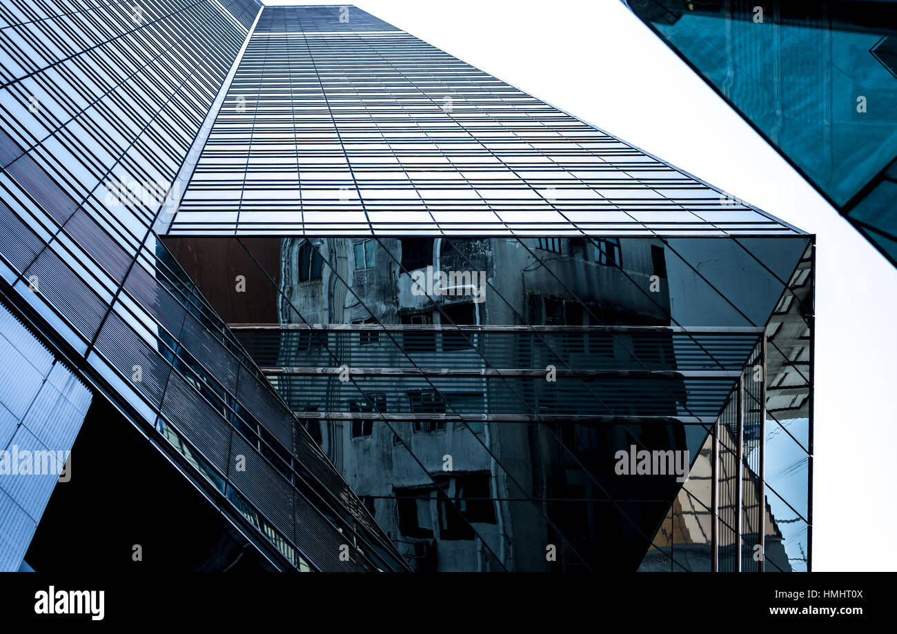 Windows of commercial building in Hong Kong Stock Photo - Alamy