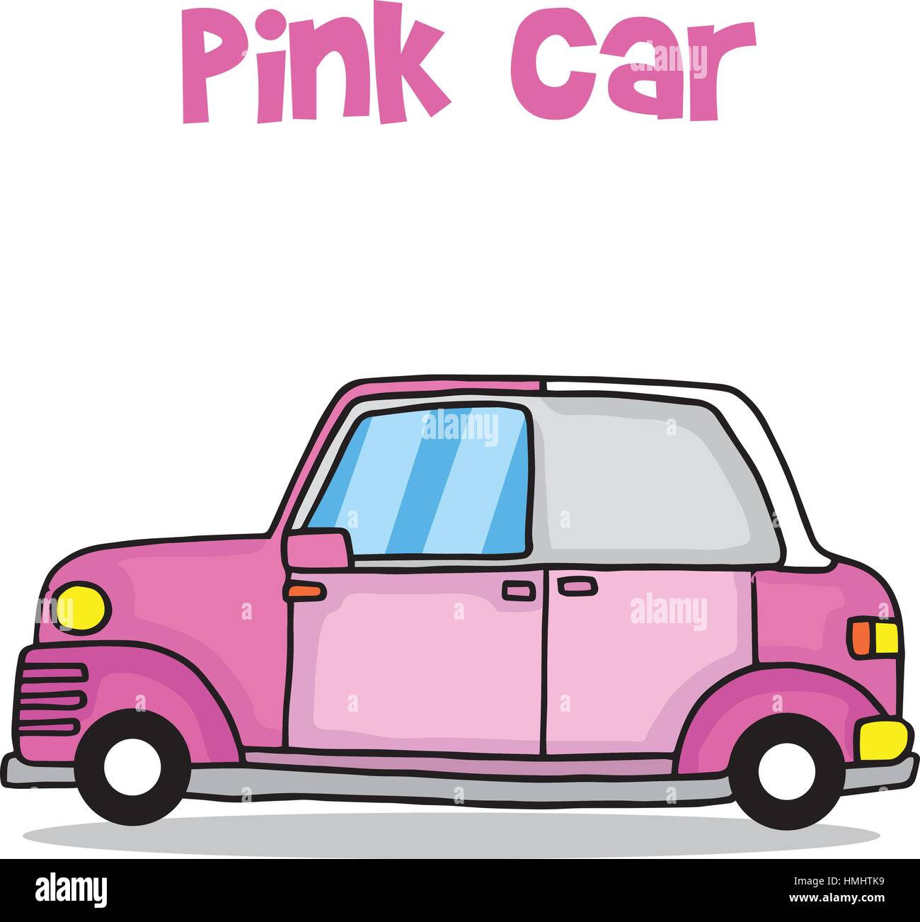 Transport of pink car vector illustration Stock Vector Image & Art - Alamy