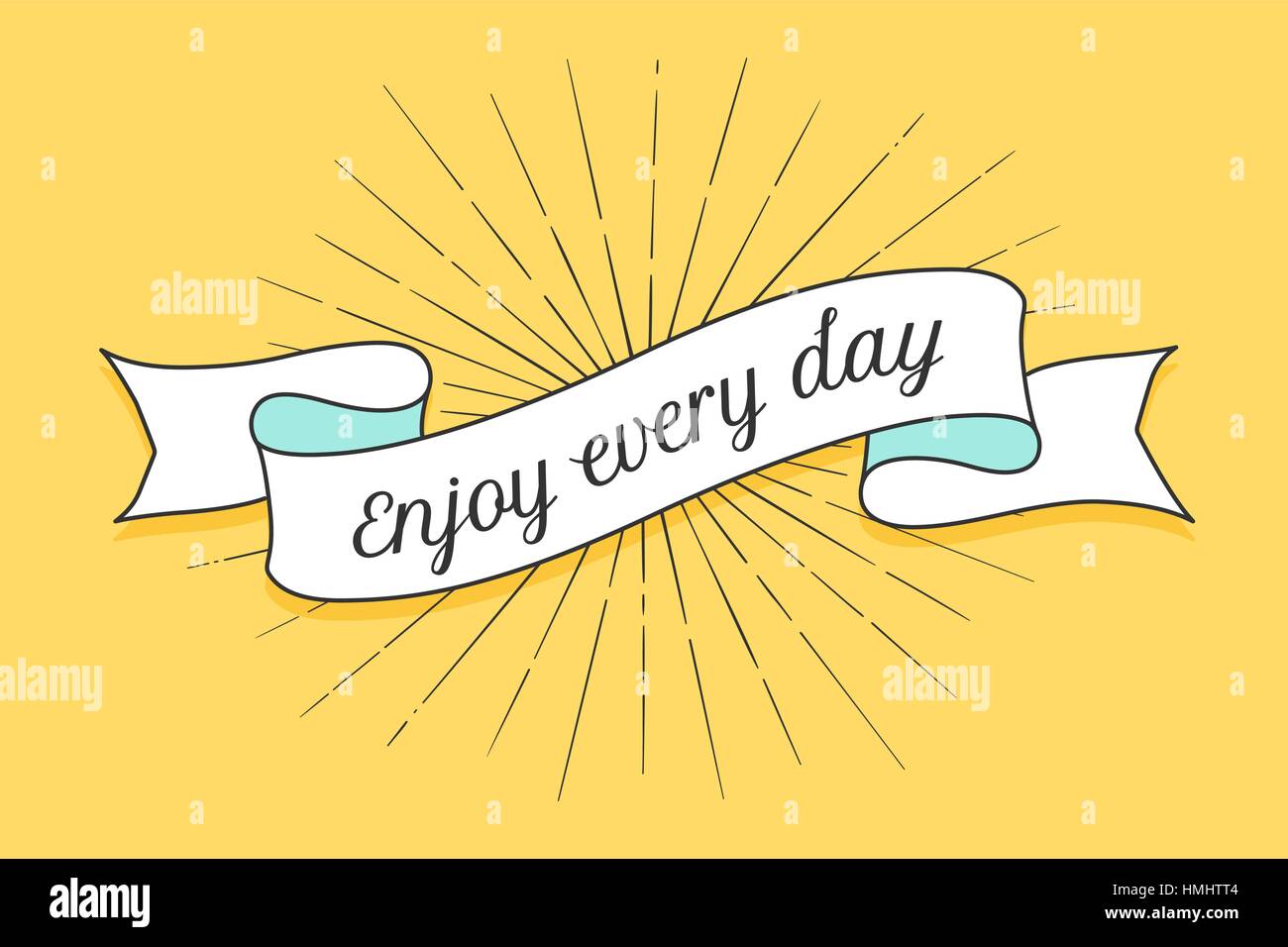 Ribbon with text Enjoy every day Stock Vector Image & Art - Alamy