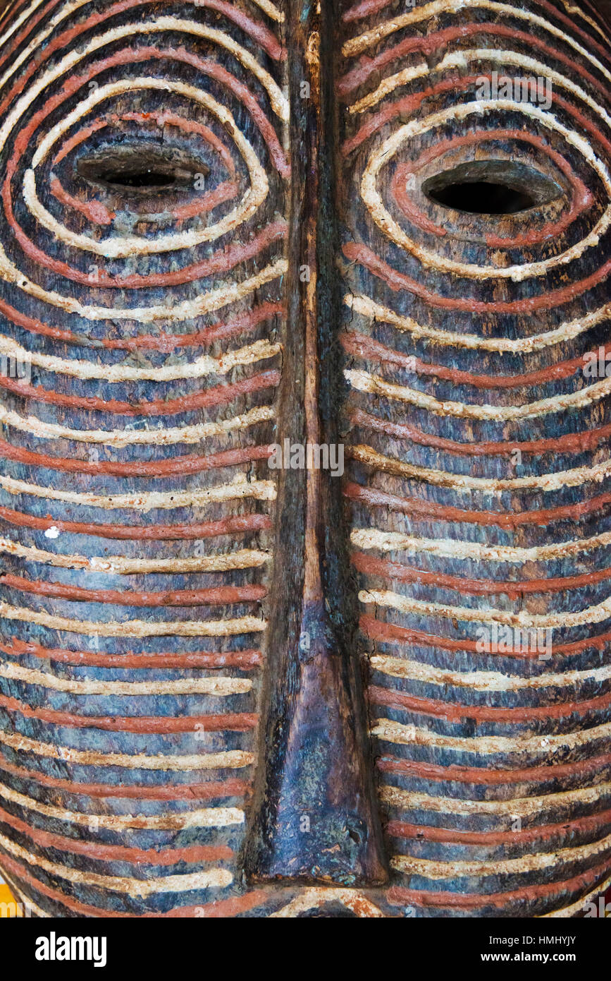 Closeup of a mask, Uganda Stock Photo - Alamy