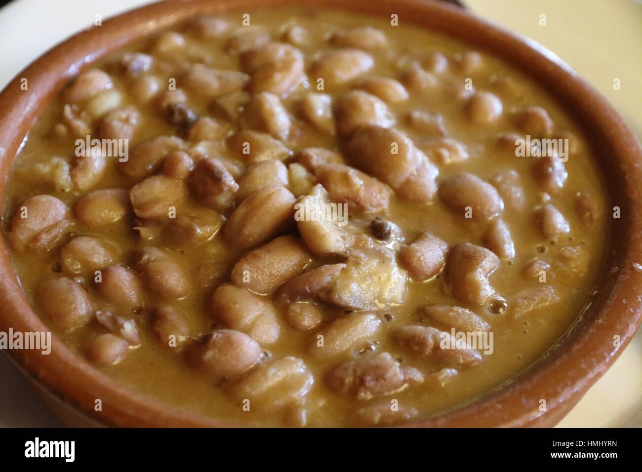 Hot beans on pot Stock Photo - Alamy