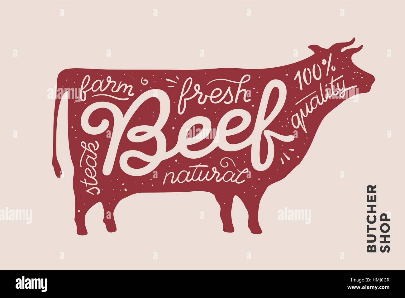 Silhouette monochrome farm cow vector Stock Vector Images - Alamy