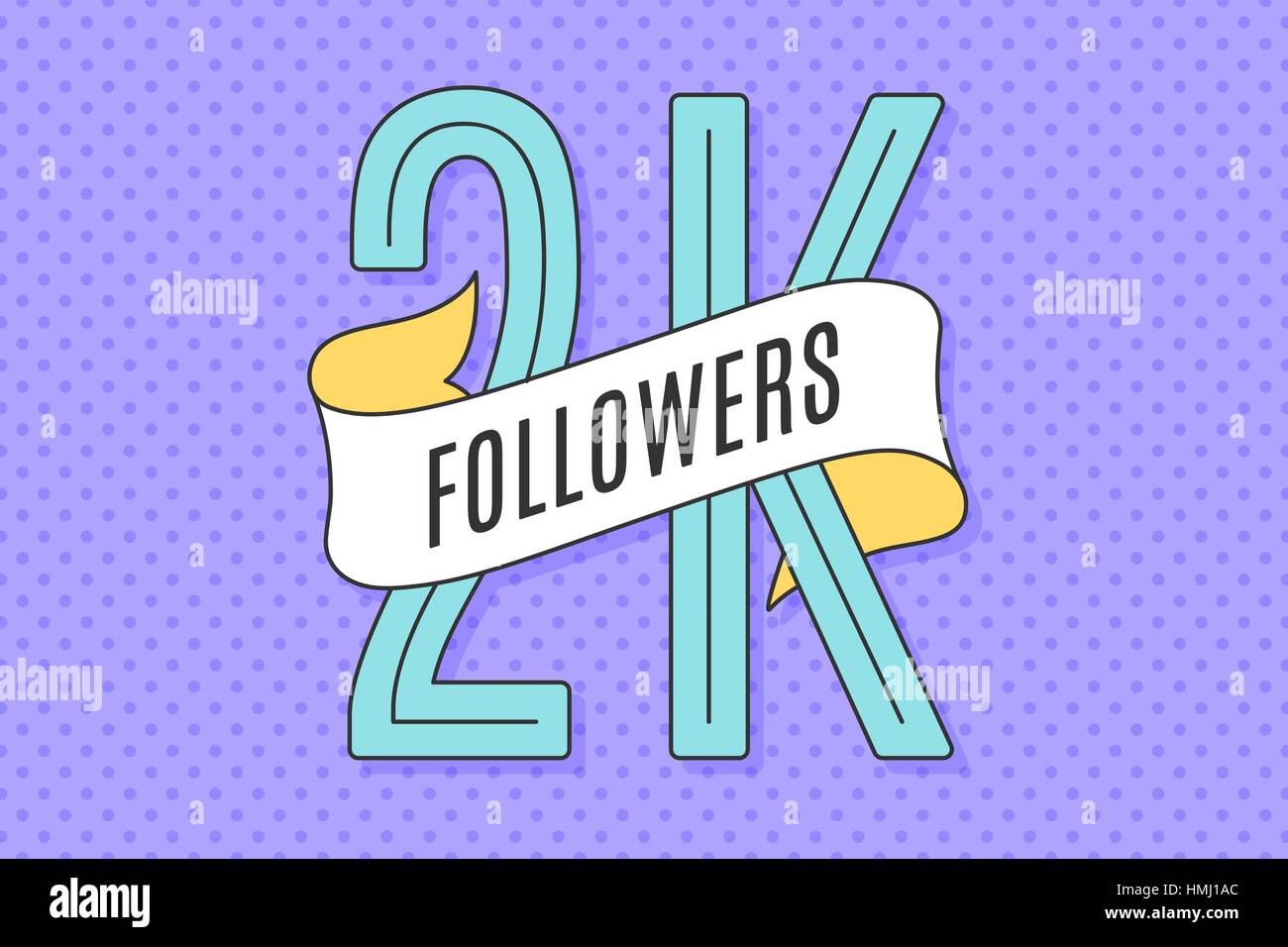 Banner with text Two thousand followers Stock Vector Image & Art - Alamy