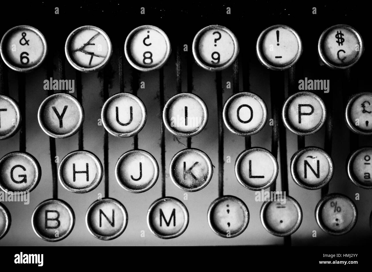 Keys of an old typewriter Stock Photo - Alamy