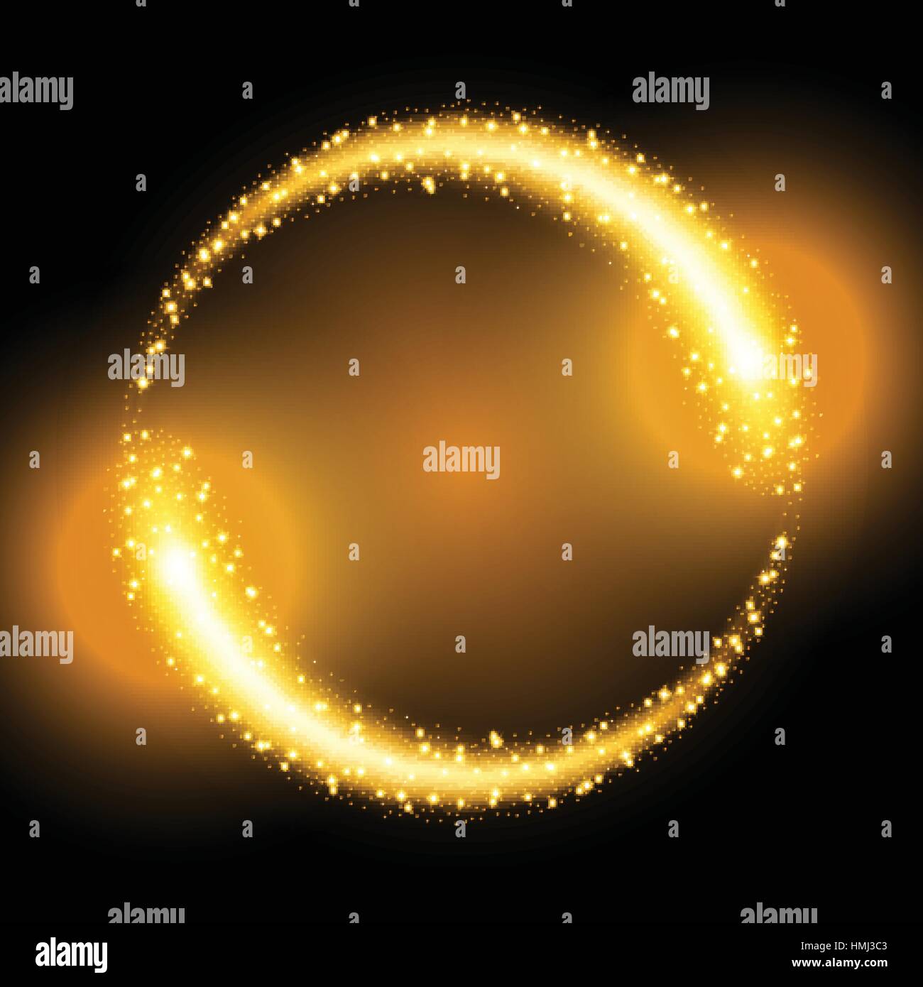 Vector shining twisted glitter comet trails. Special light flare effect ...