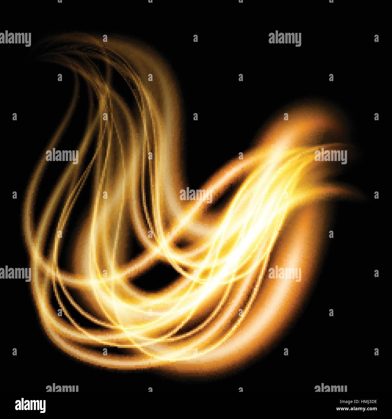 Special light fire effect. Vector illustration transparent Stock Vector ...