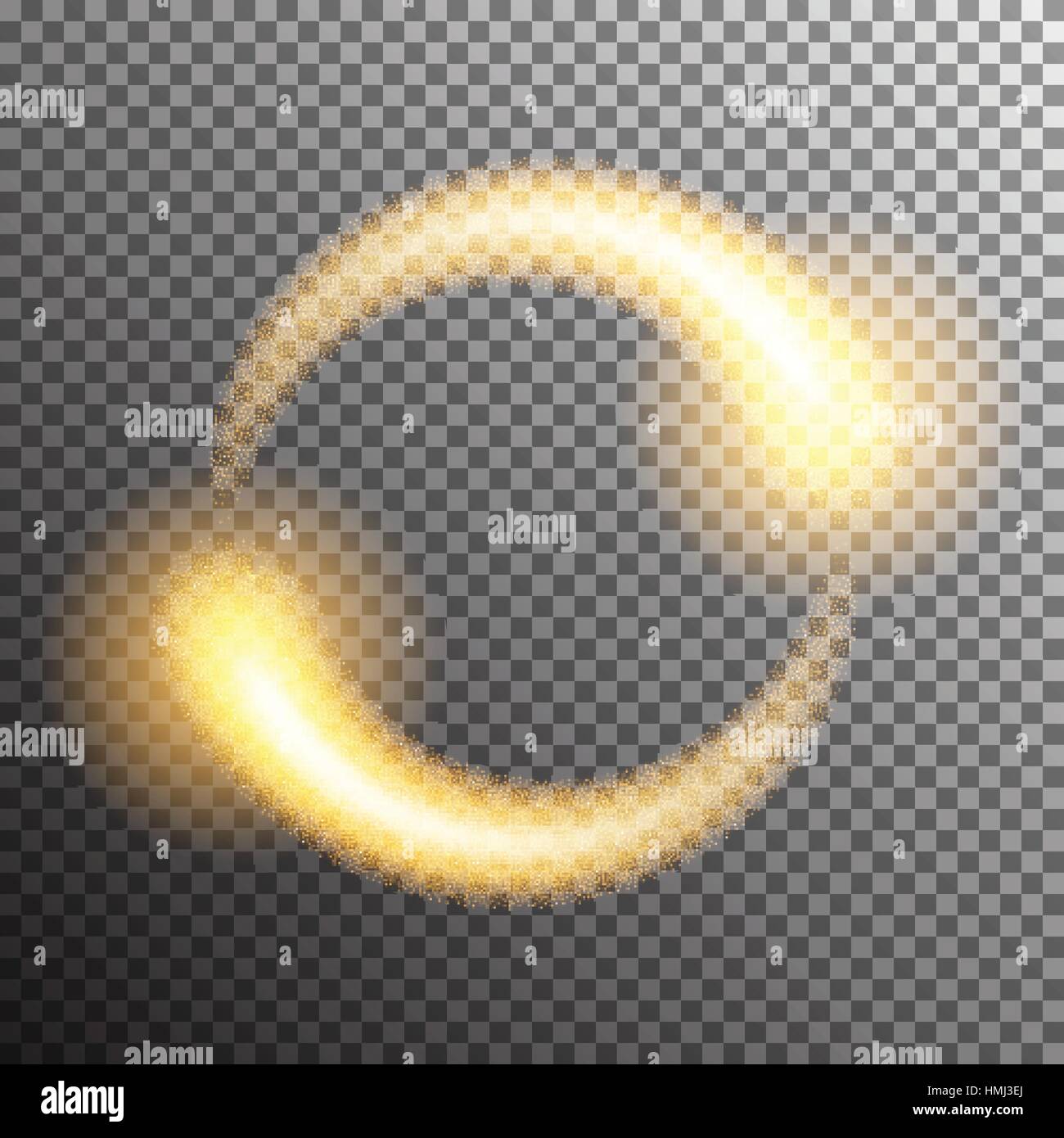 Vector shining twisted glitter comet trails. Special light flare effect ...