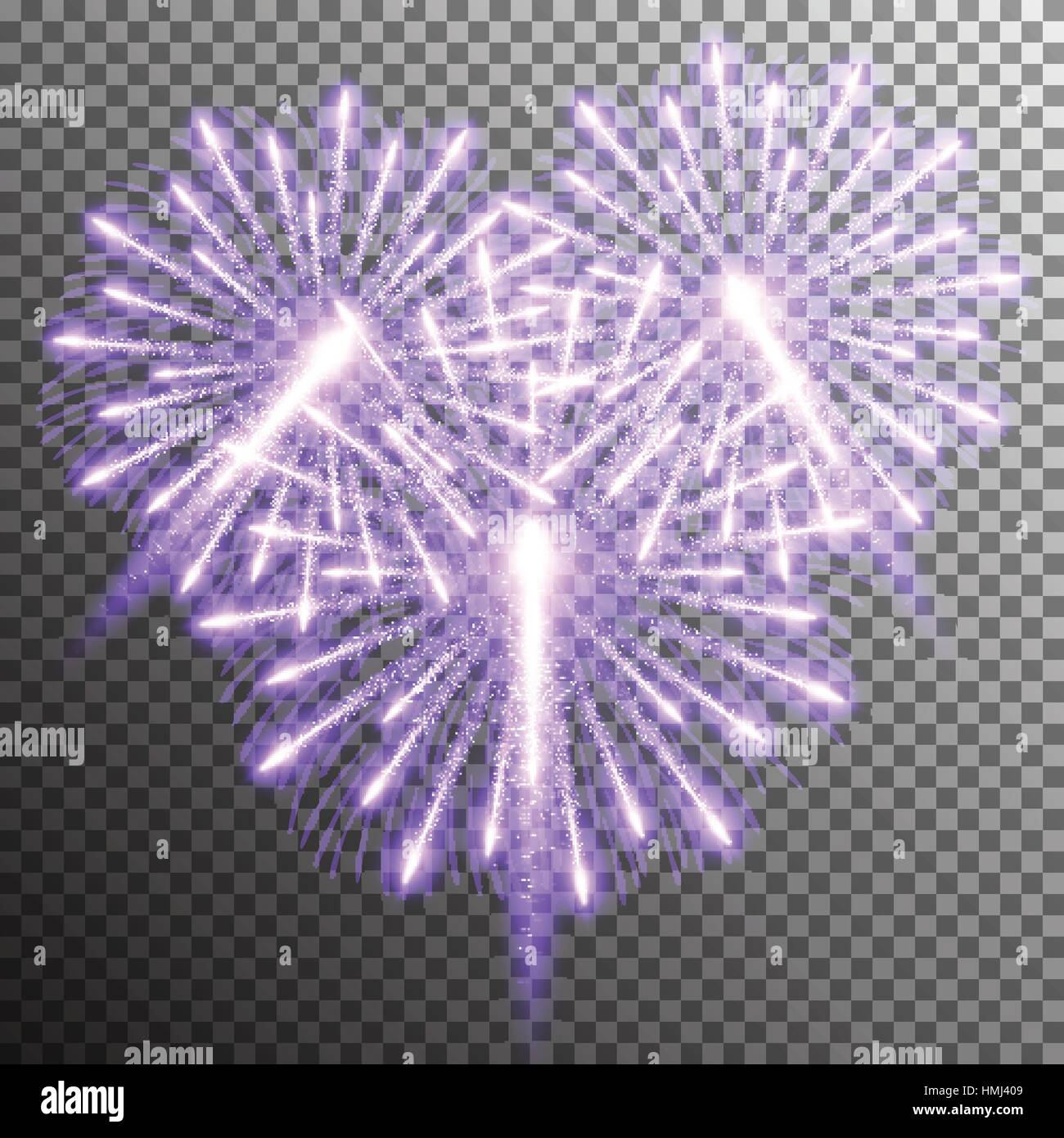Set of isolated realistic vector fireworks on transparent background Stock Vector Image & Art ...