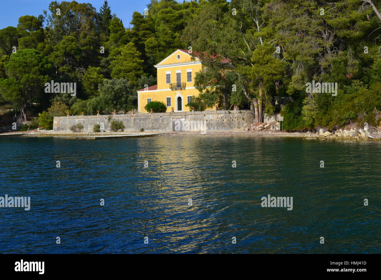 Holiday cottage on an islet, opposite Nidri settlement on Lefkada ...