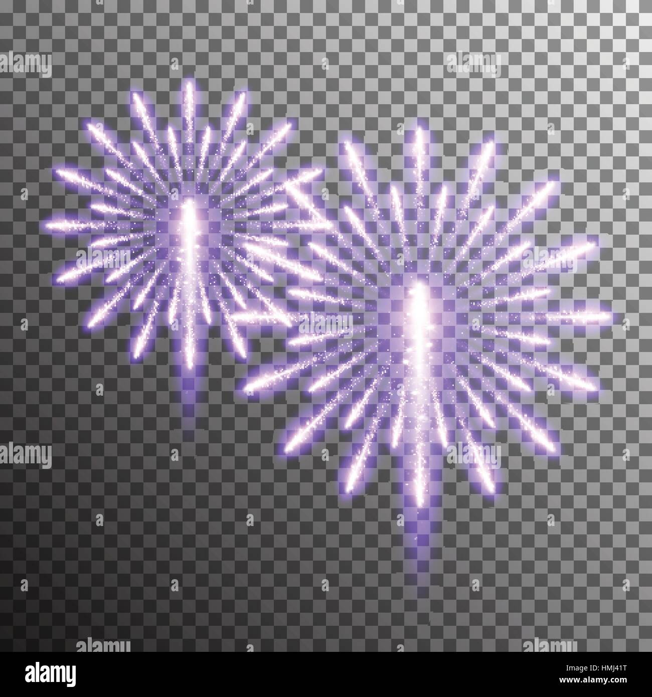 Set of isolated realistic vector fireworks on transparent background Stock Vector Image & Art ...