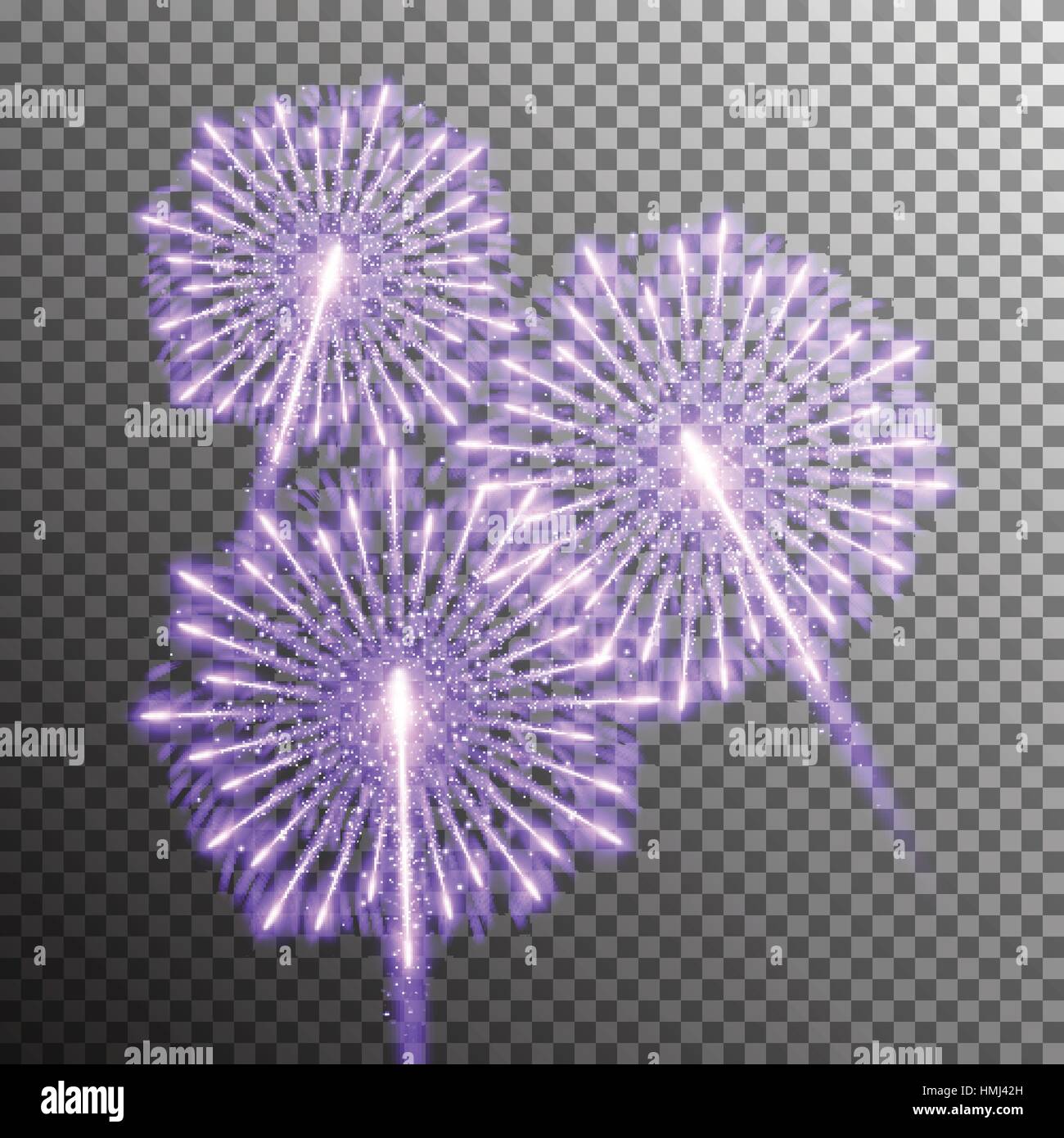 Set of isolated realistic vector fireworks on transparent background Stock Vector Image & Art ...