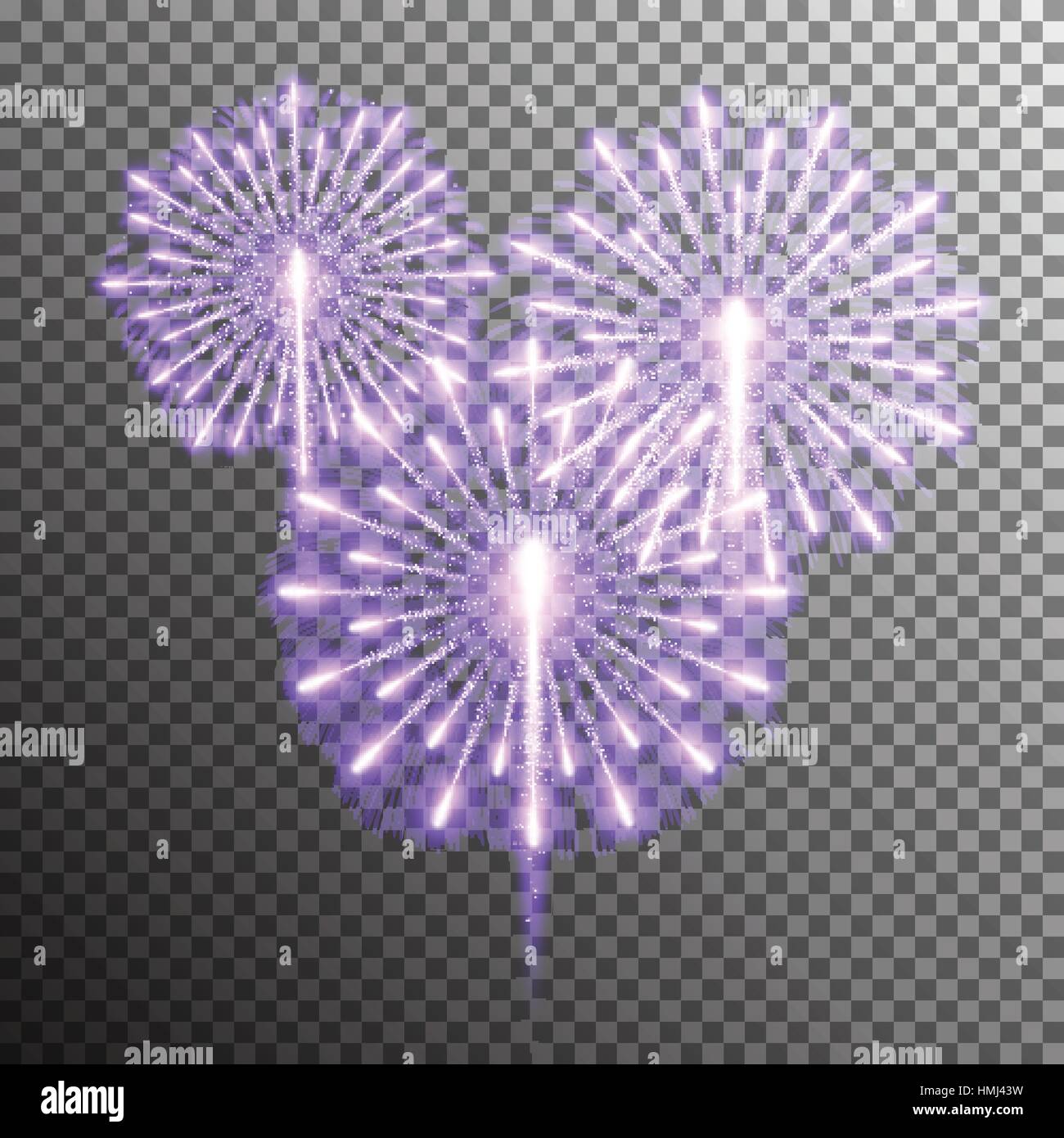 Set of isolated realistic vector fireworks on transparent background Stock Vector Image & Art ...