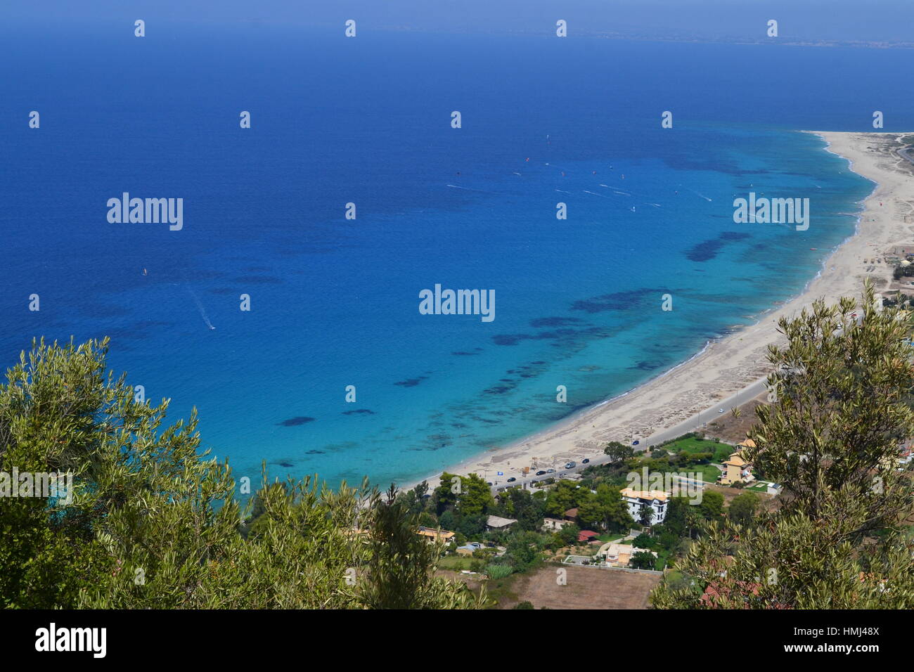 Bay and cape on Lefkada island, Ionian sea Stock Photo - Alamy