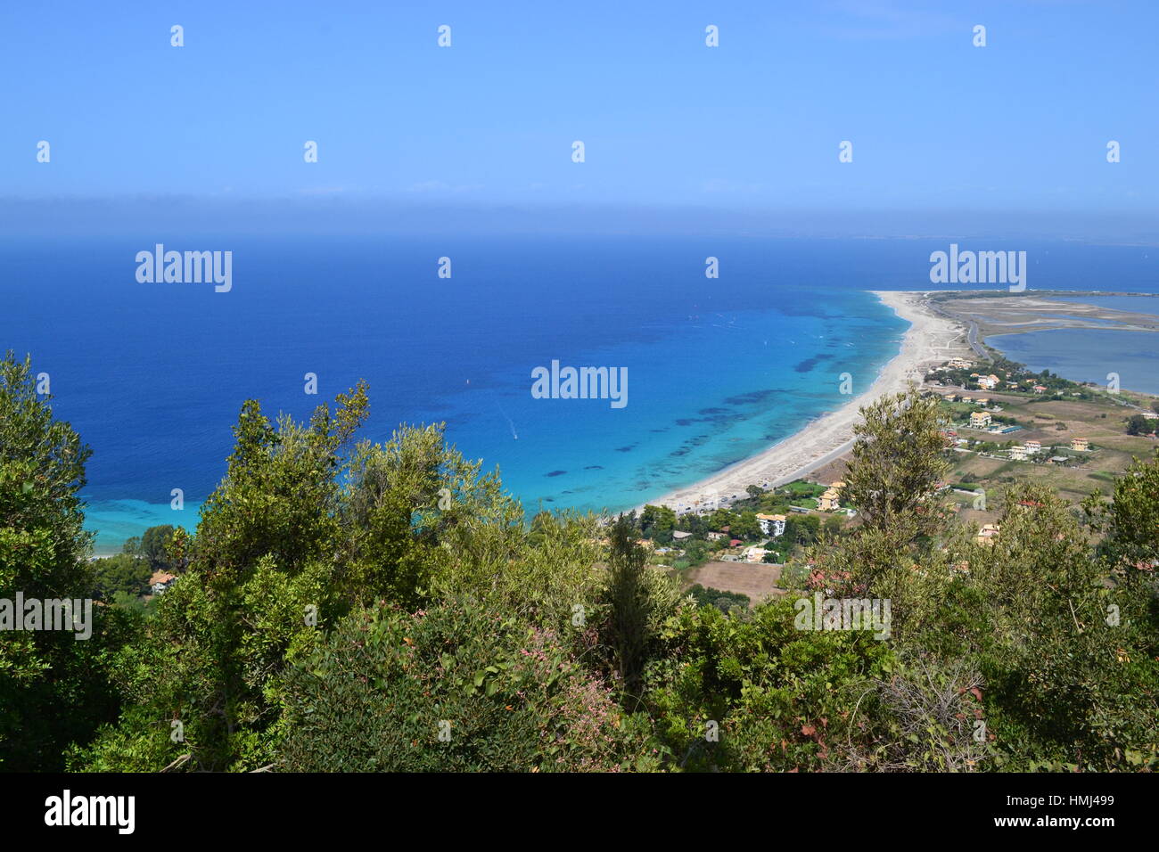 Bay and cape on Lefkada island, Ionian sea Stock Photo - Alamy