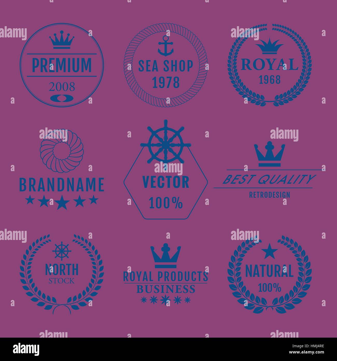 Vector illustration set of logos. Stock vector Stock Vector Image & Art ...
