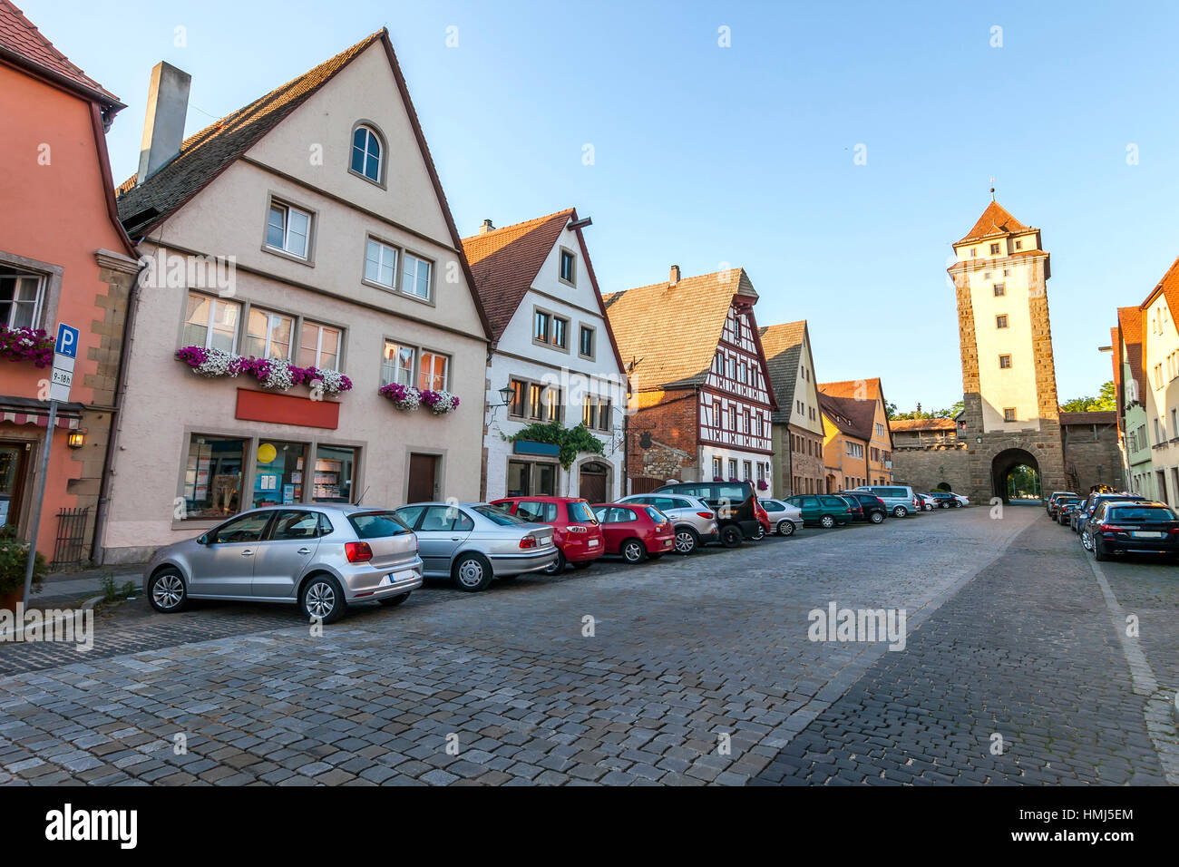 Town Rothenburg ob der Tauber, a town in the district of Ansbach of ...