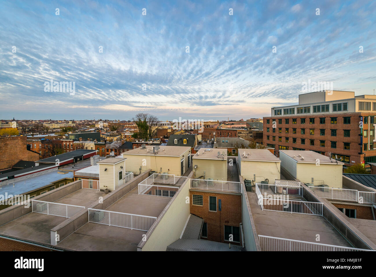 Aerial of Bond Street Wharf on a Warm Day in Baltimore Stock Photo - Alamy