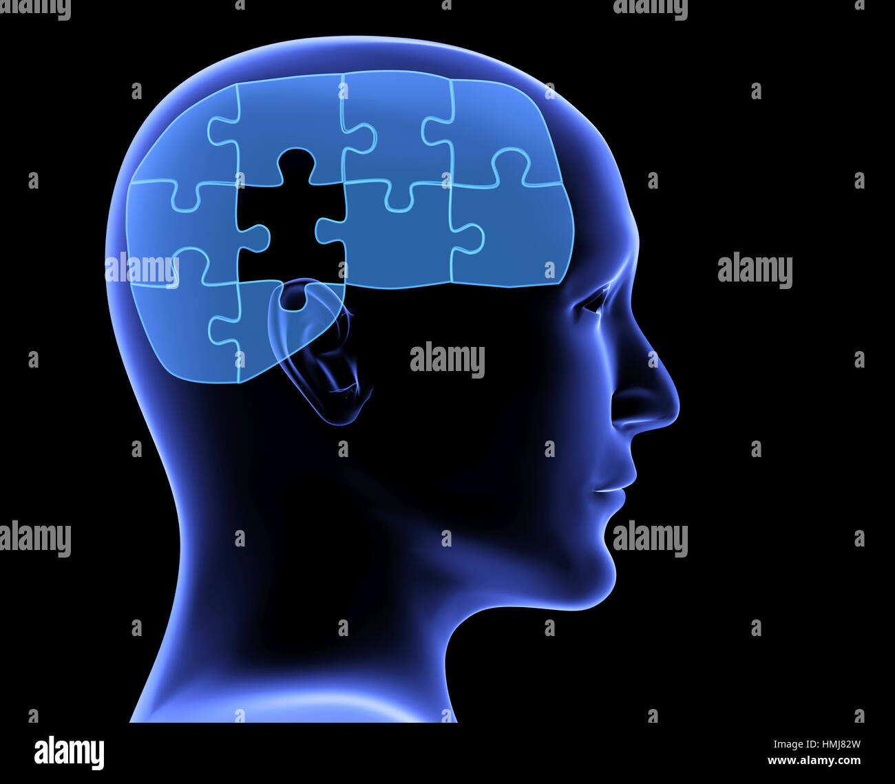 Memory loss concept puzzle hi-res stock photography and images - Alamy