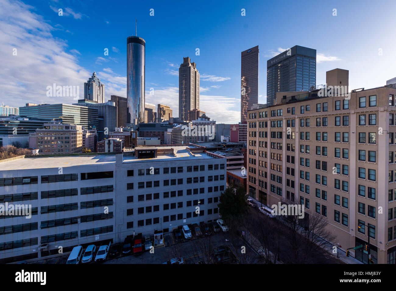 Aerial Skyline of Atlanta, Georgia on a Warm Winter Day Stock Photo - Alamy