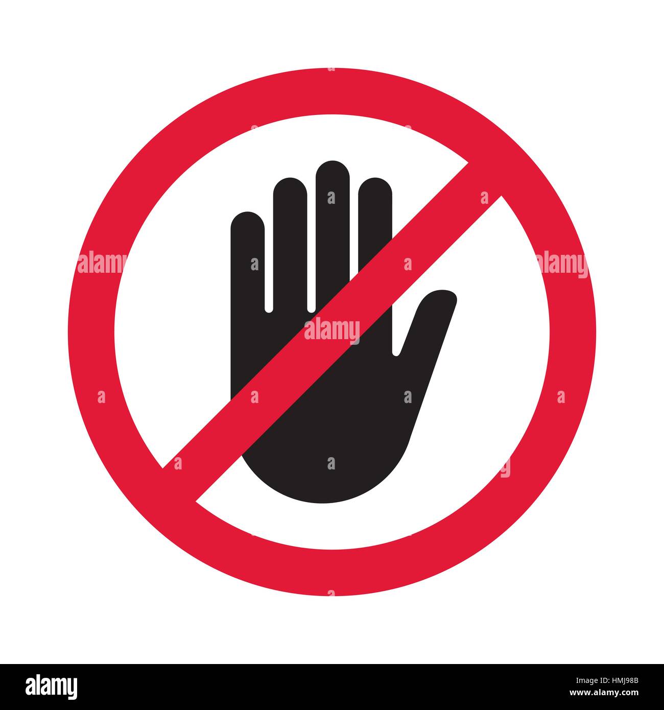 Hand blocking sign stop. Vector illustration Stock Vector Image & Art ...