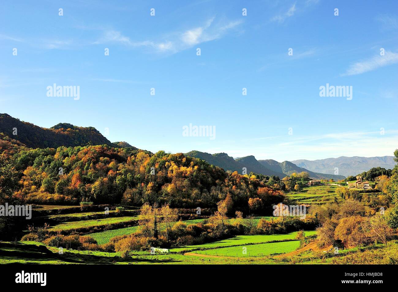 The Garrotxa Volcanic Zone Natural Park. Girona province, Spain Stock ...