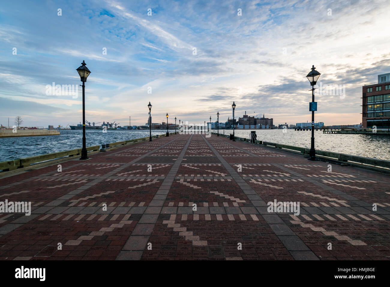 Harbor in downtown historic Harbor East/ Fells Point, Baltimore ...