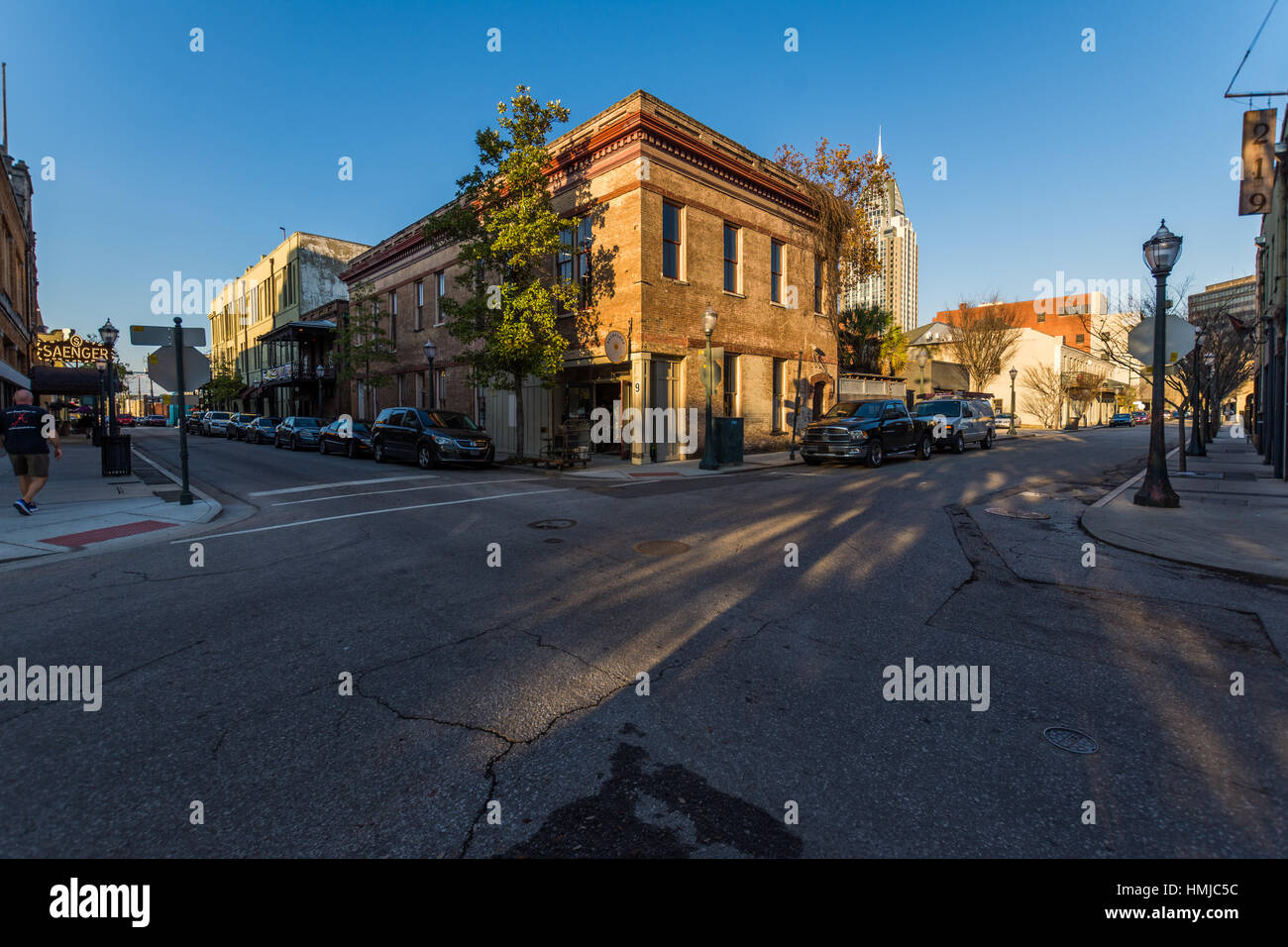 Historic Downtown Mobile, Alabama during a Warm Day Stock Photo - Alamy