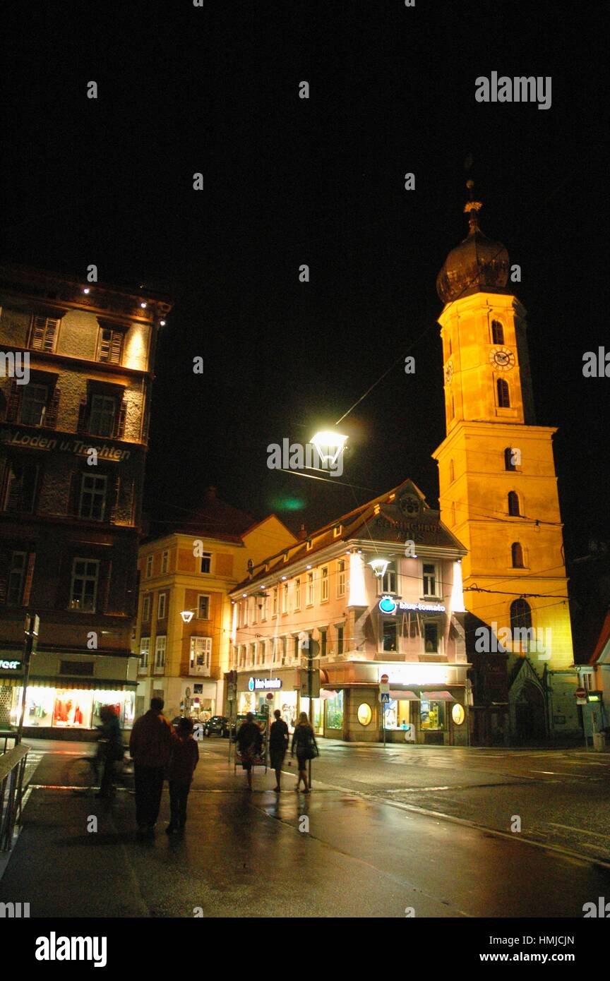 Austria, Graz, the city hall at night Stock Photo - Alamy