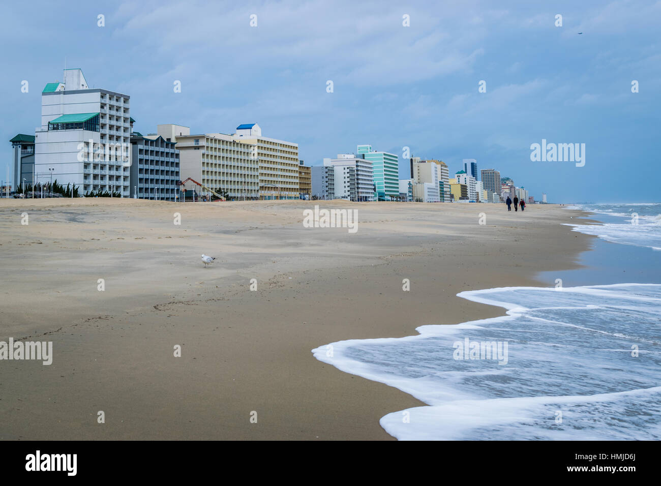 Ocean Front in Virginia Beach, Virginia during a Warm Fall Day Stock ...