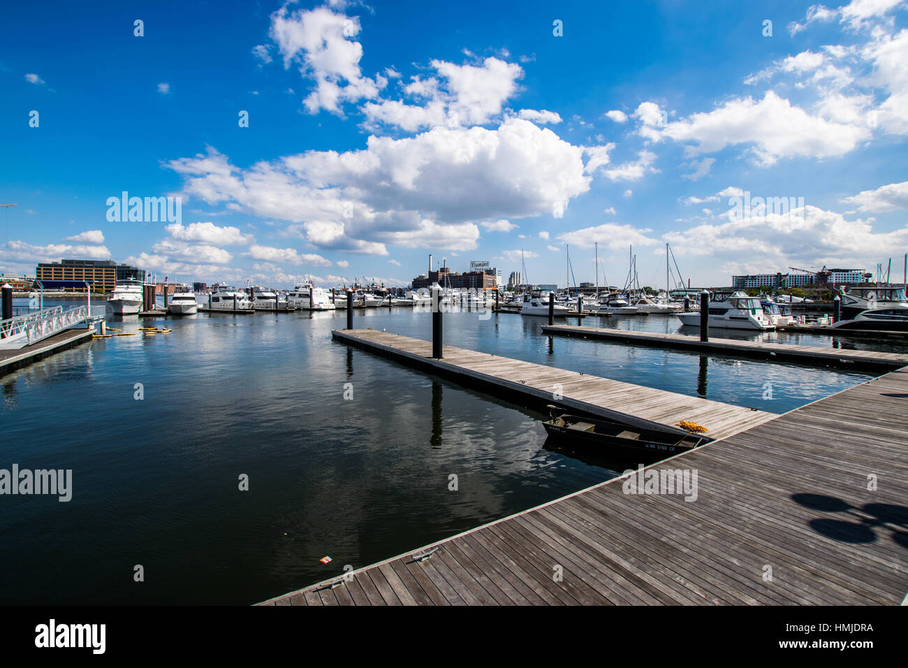 Pier Homes Waterfront in Federal Hill in Batimore, Maryland Stock Photo ...