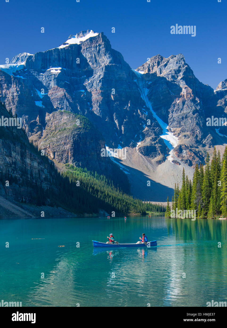 Moraine lake in Banff National Park Stock Photo - Alamy