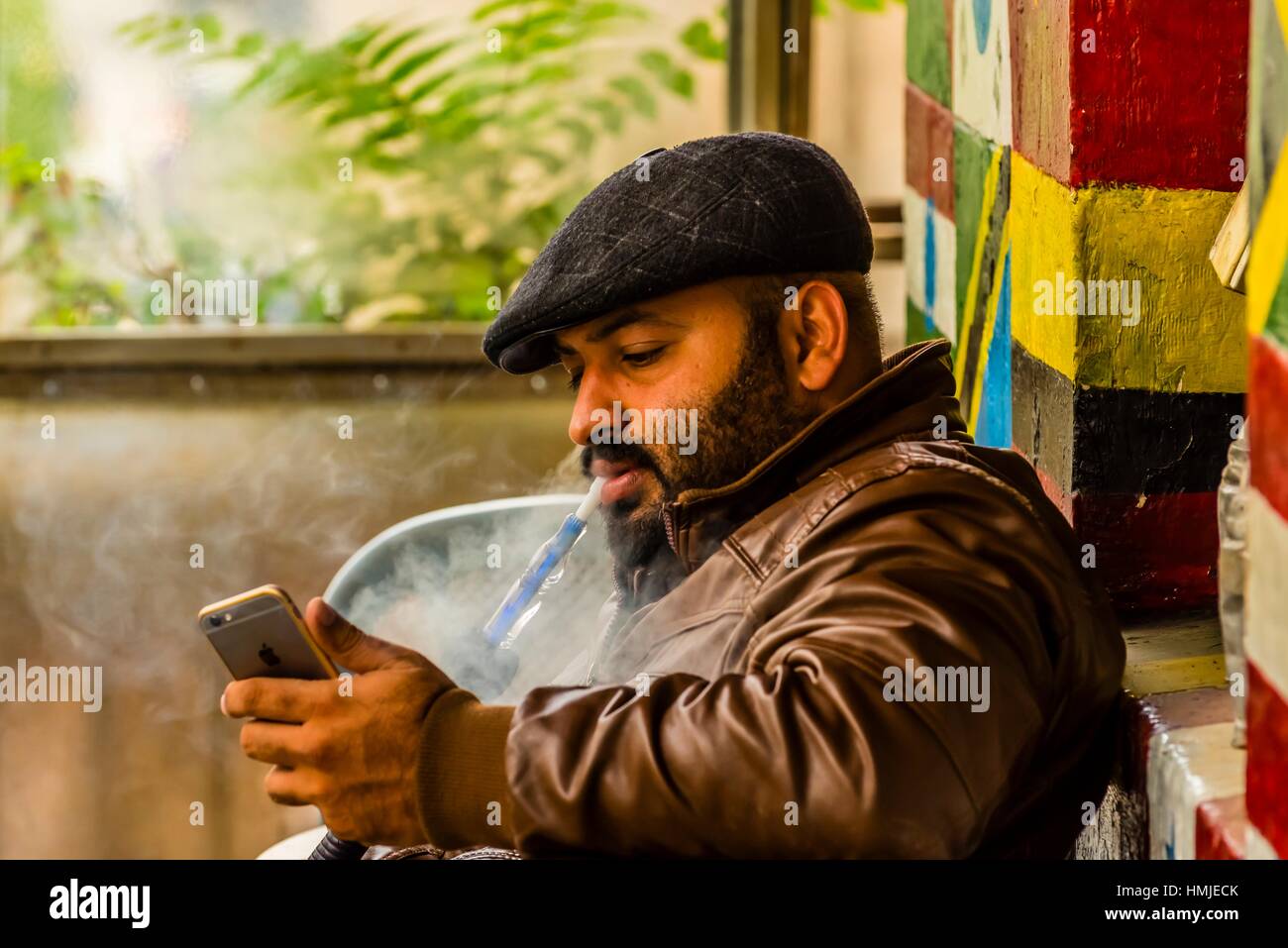 Man Smoking Sheesha Waterpipe High Resolution Stock Photography and ...