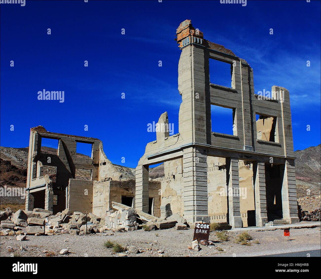 Remnant of an old building in Rhyolite, NV Stock Photo - Alamy