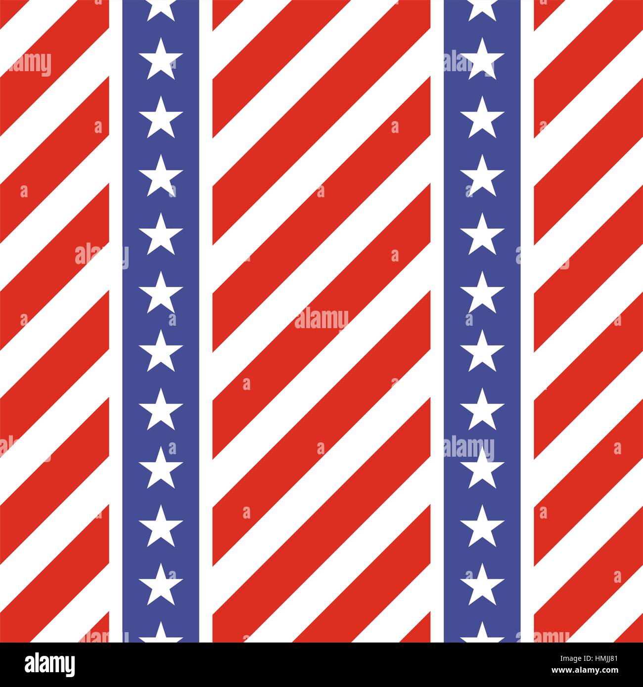 Patriotic USA seamless pattern. American flag symbols and colors ...