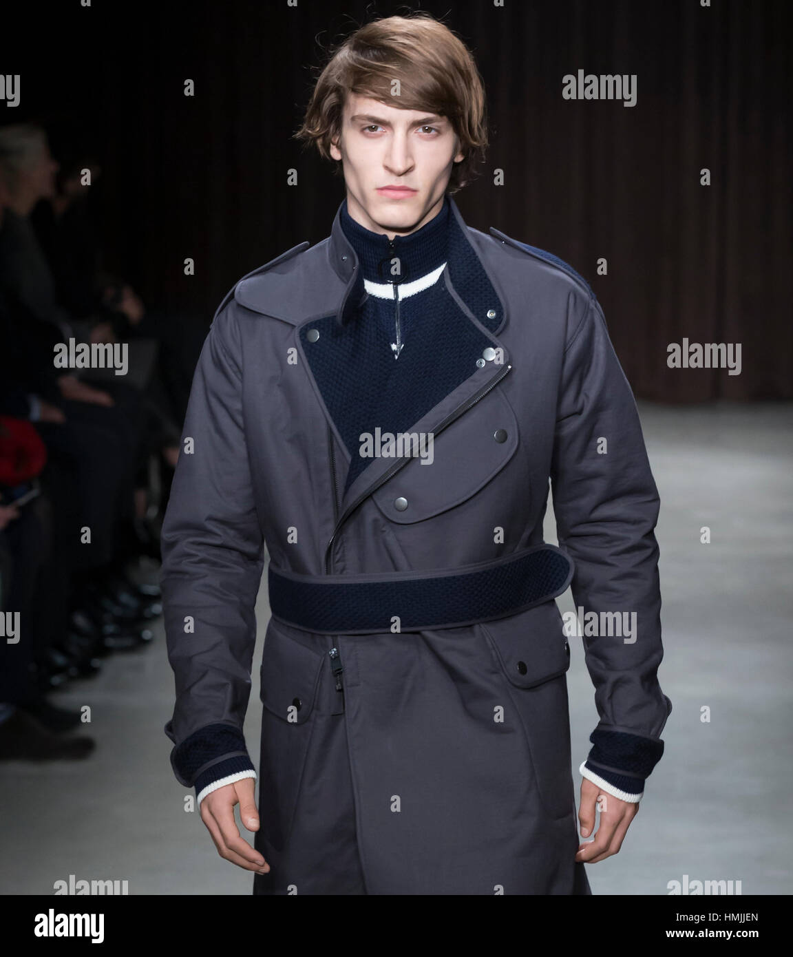 NEW YORK, NY - January 31, 2017: Tim Dibble walks the runway at the ...