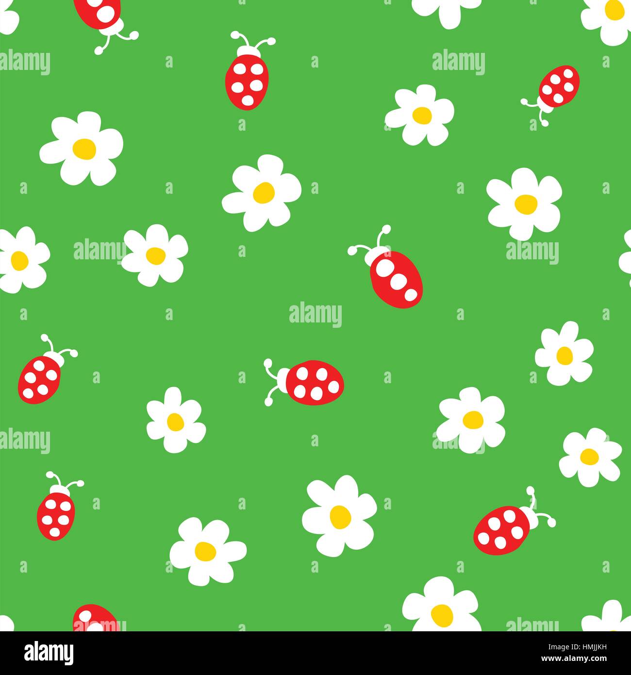 Ladybirds on flowers illustration hi-res stock photography and images ...