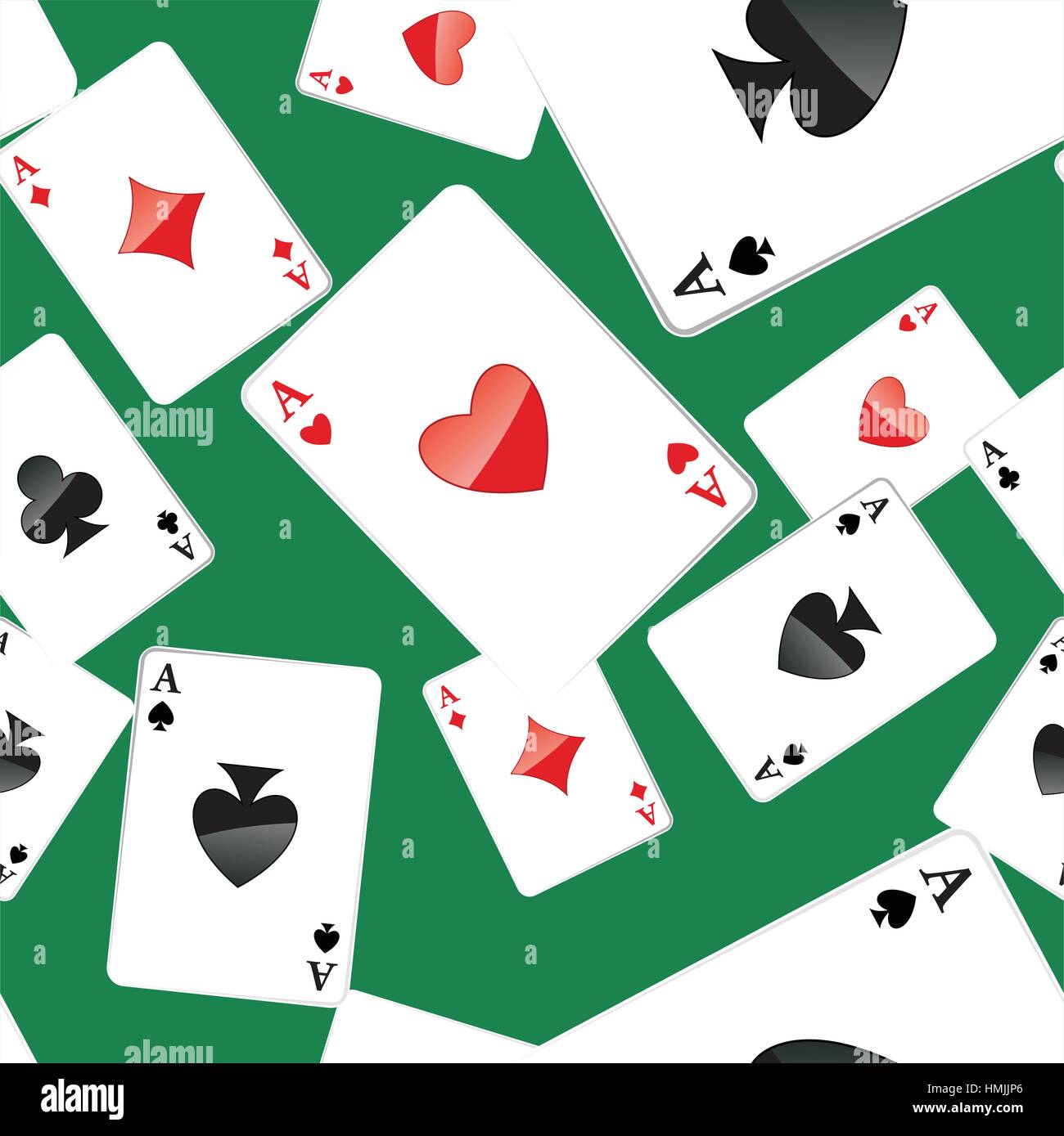 Seamless pattern aces playing cards hi-res stock photography and images ...