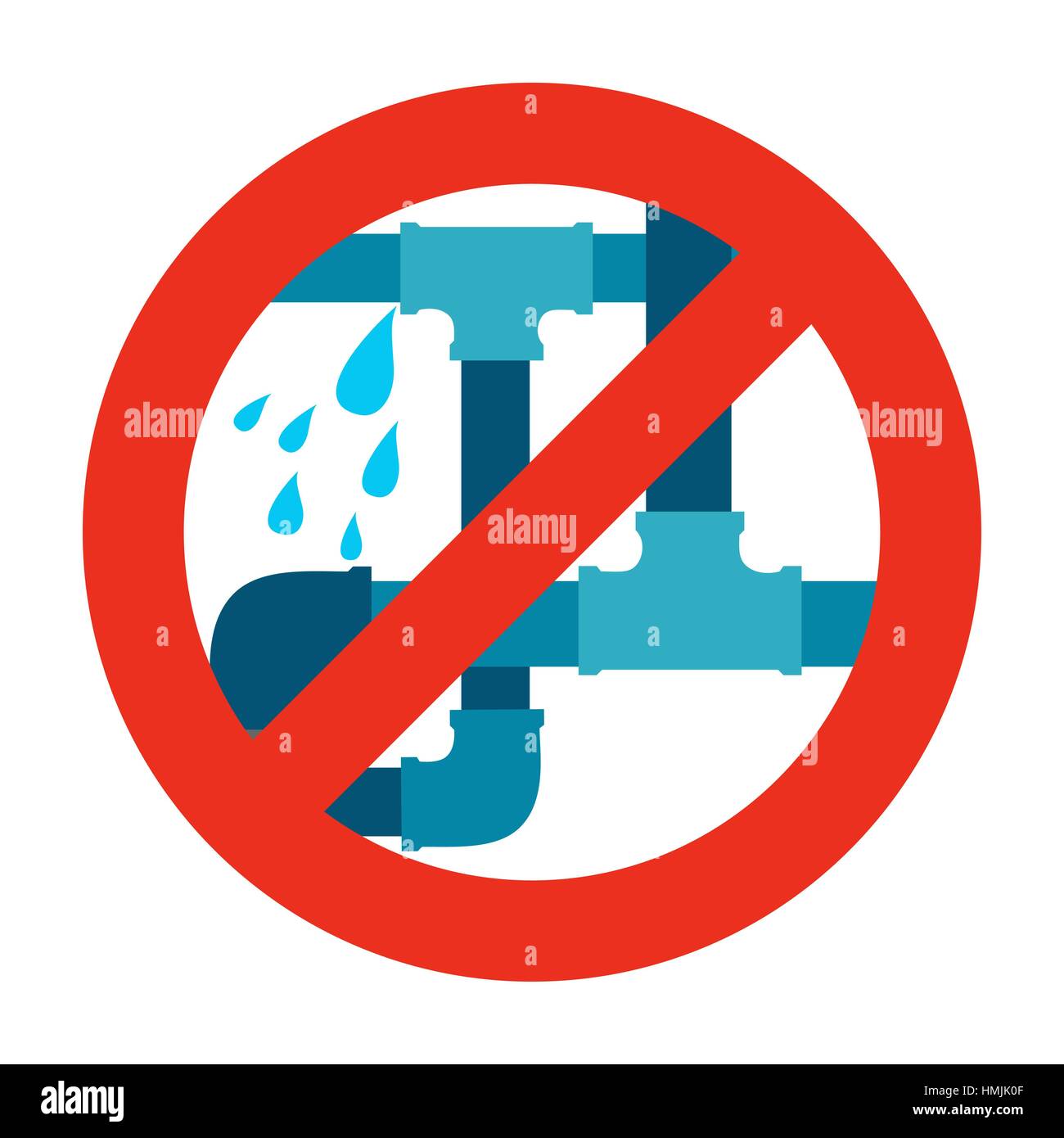 Leaking toilet Stock Vector Images - Alamy