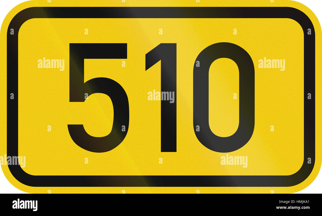 Numbered highway shield of a German Bundesstrasse (Federal road Stock ...