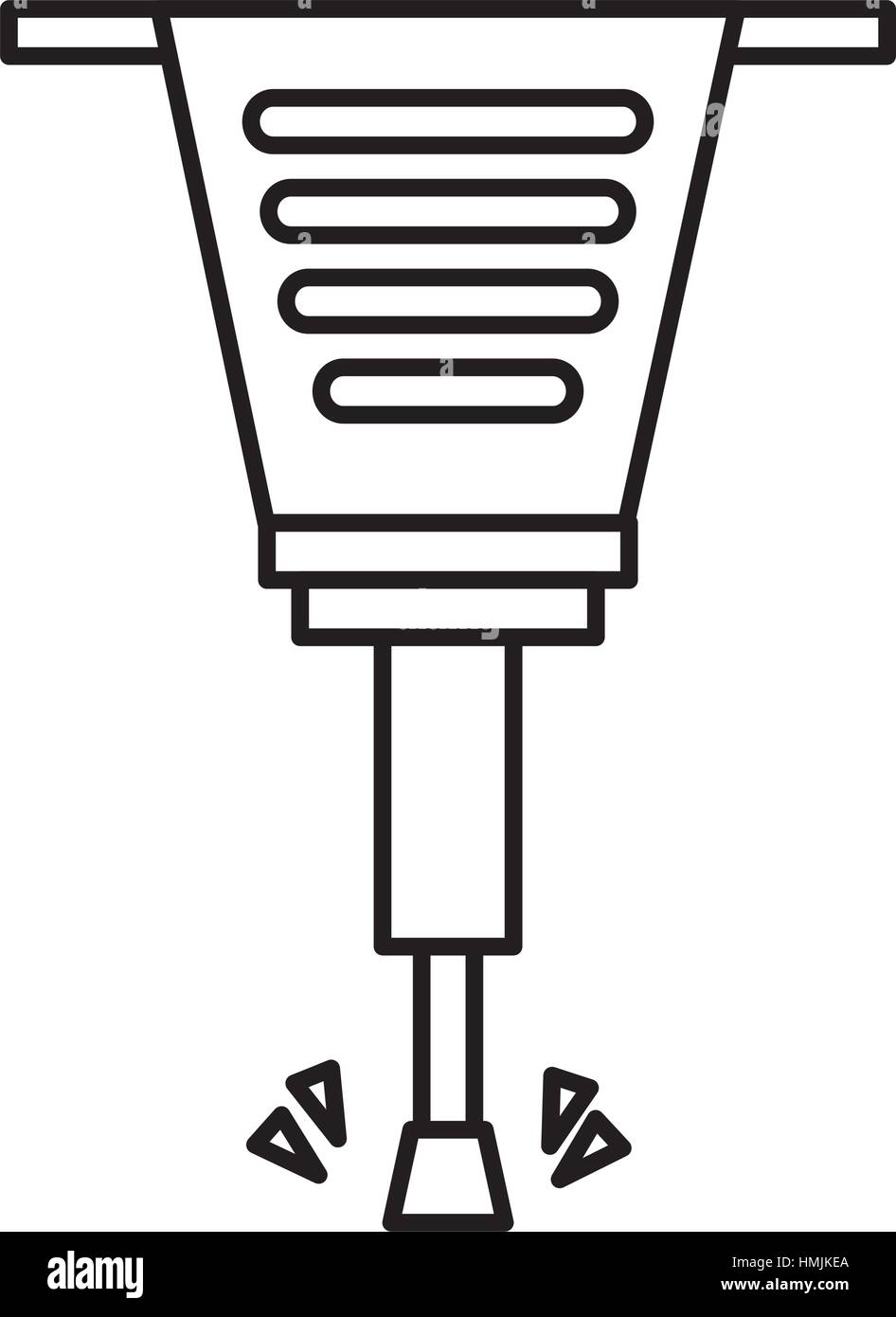 pneumatic hammer tool isolated icon vector illustration design Stock ...