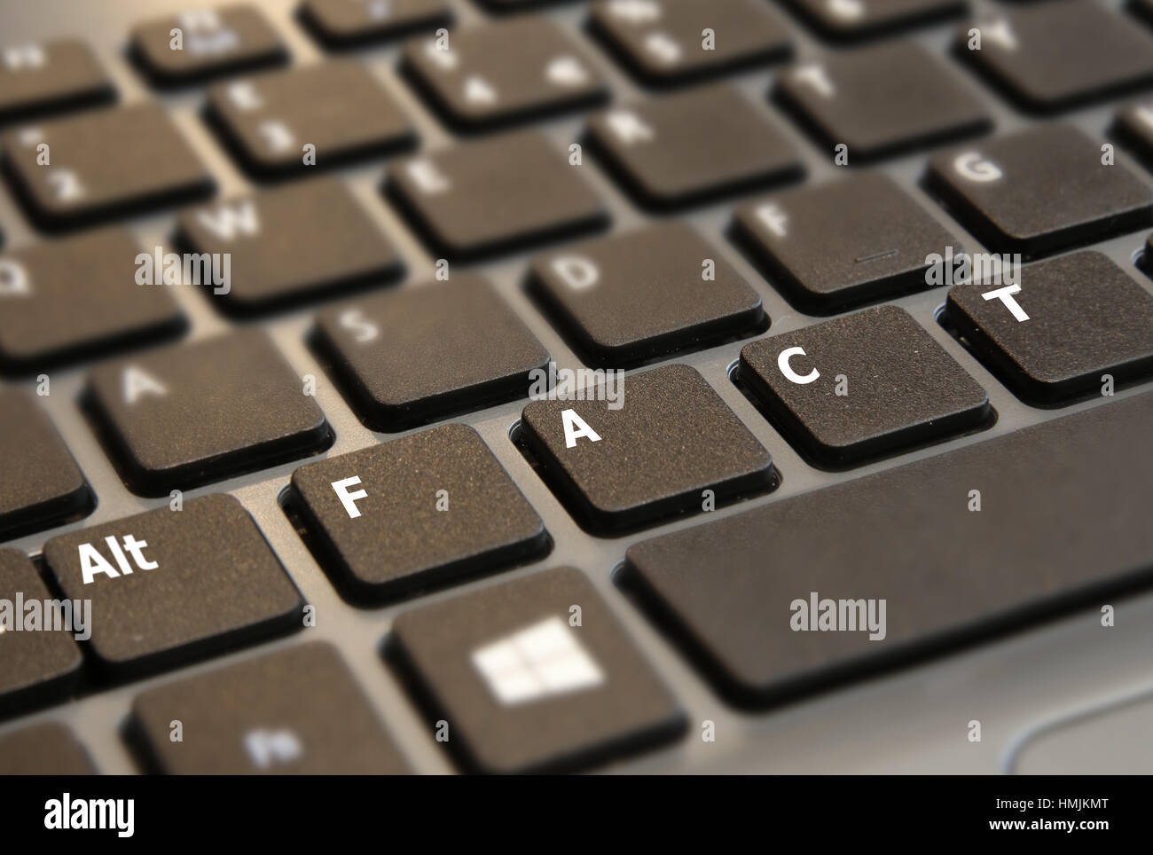 A computer keyboard retouched to show Alt FACT referencing Trump ...