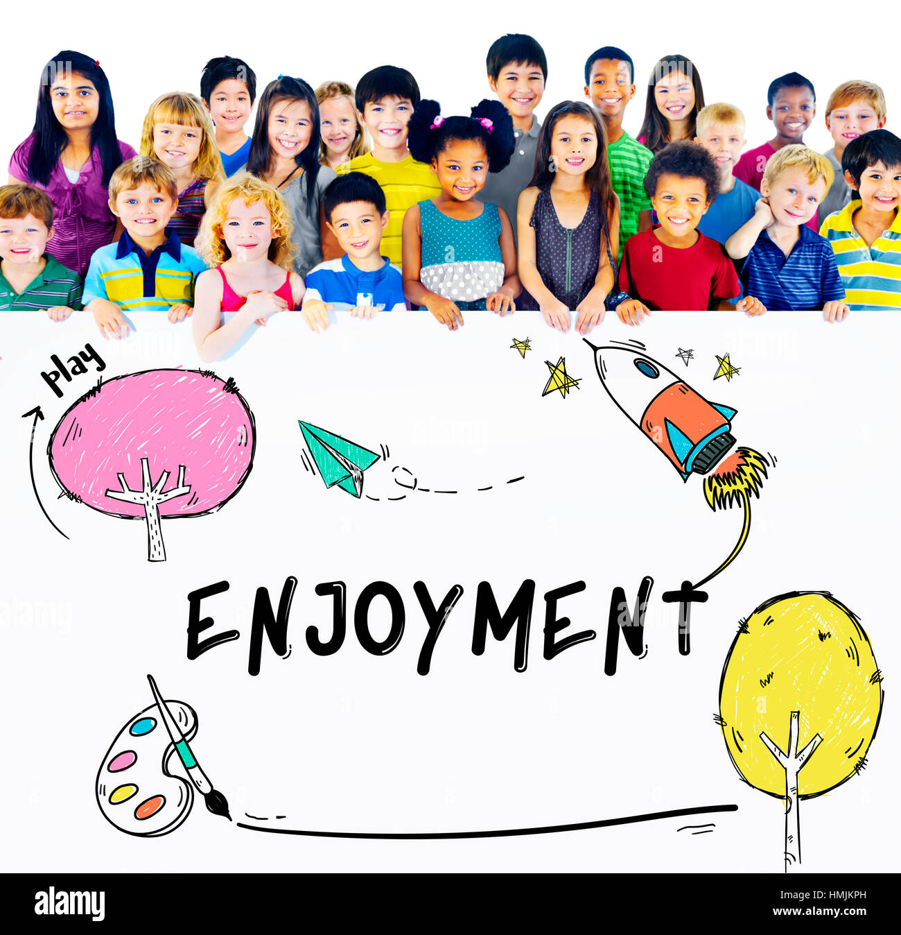 Children Imagination Learning Icon Concept Stock Photo - Alamy