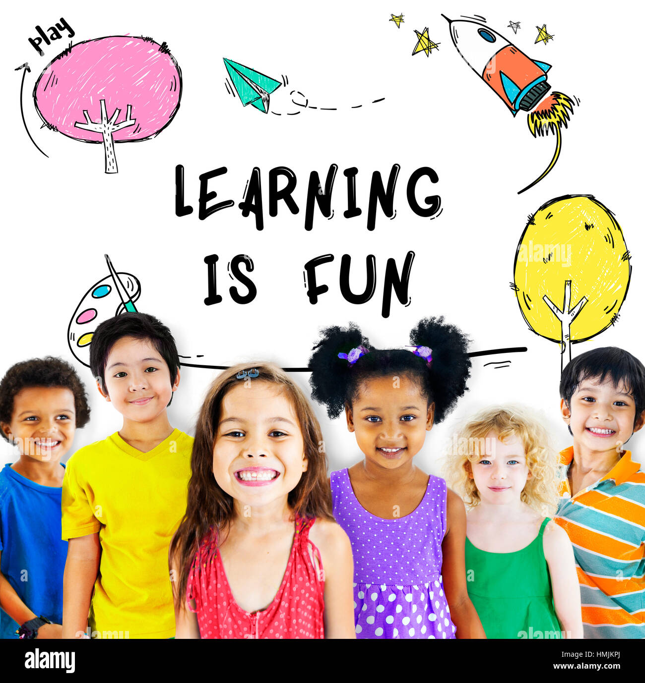 Children Imagination Learning Icon Concept Stock Photo - Alamy