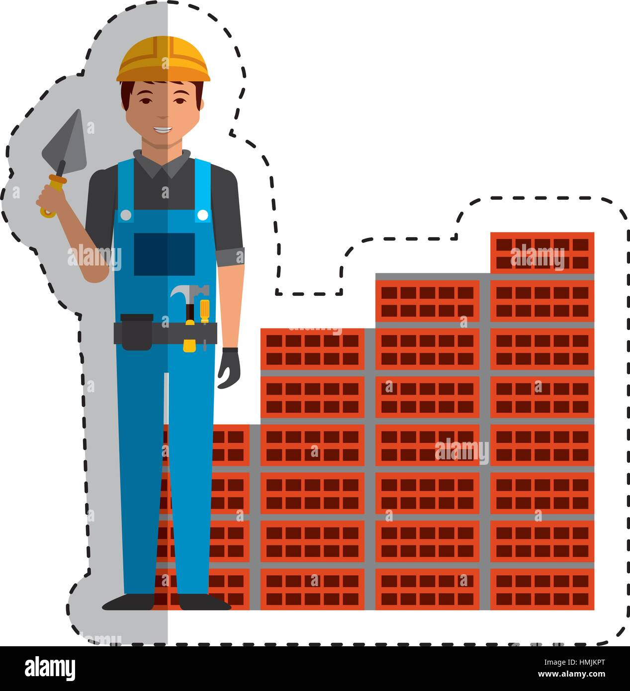 Construction professional avatar character vector illustration design ...