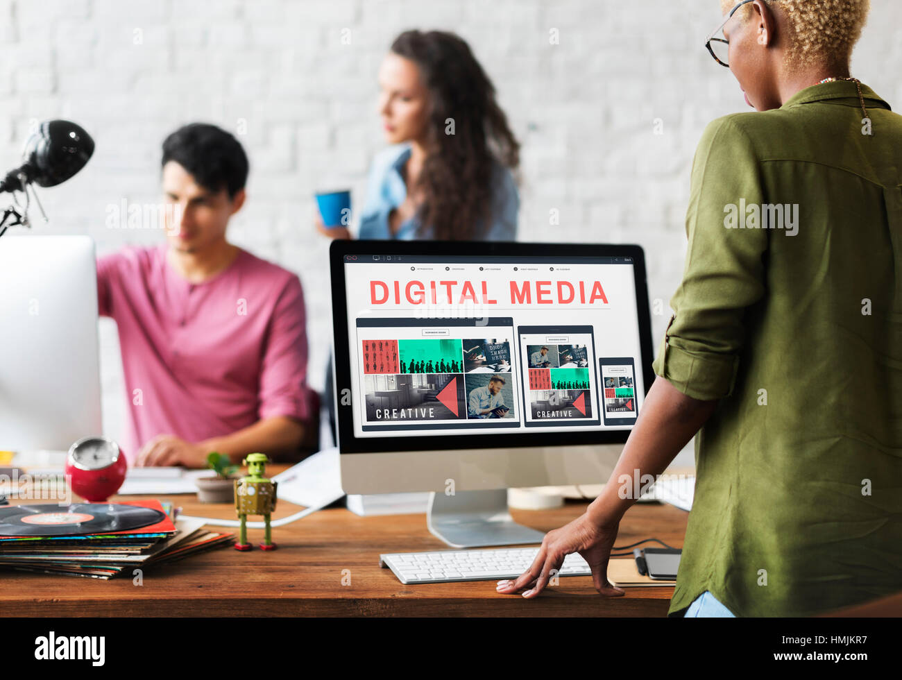 Digital Media Computer Connection Technology Concept Stock Photo - Alamy