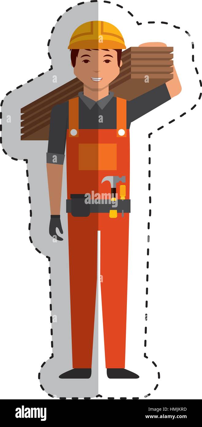 Construction professional avatar character vector illustration design ...