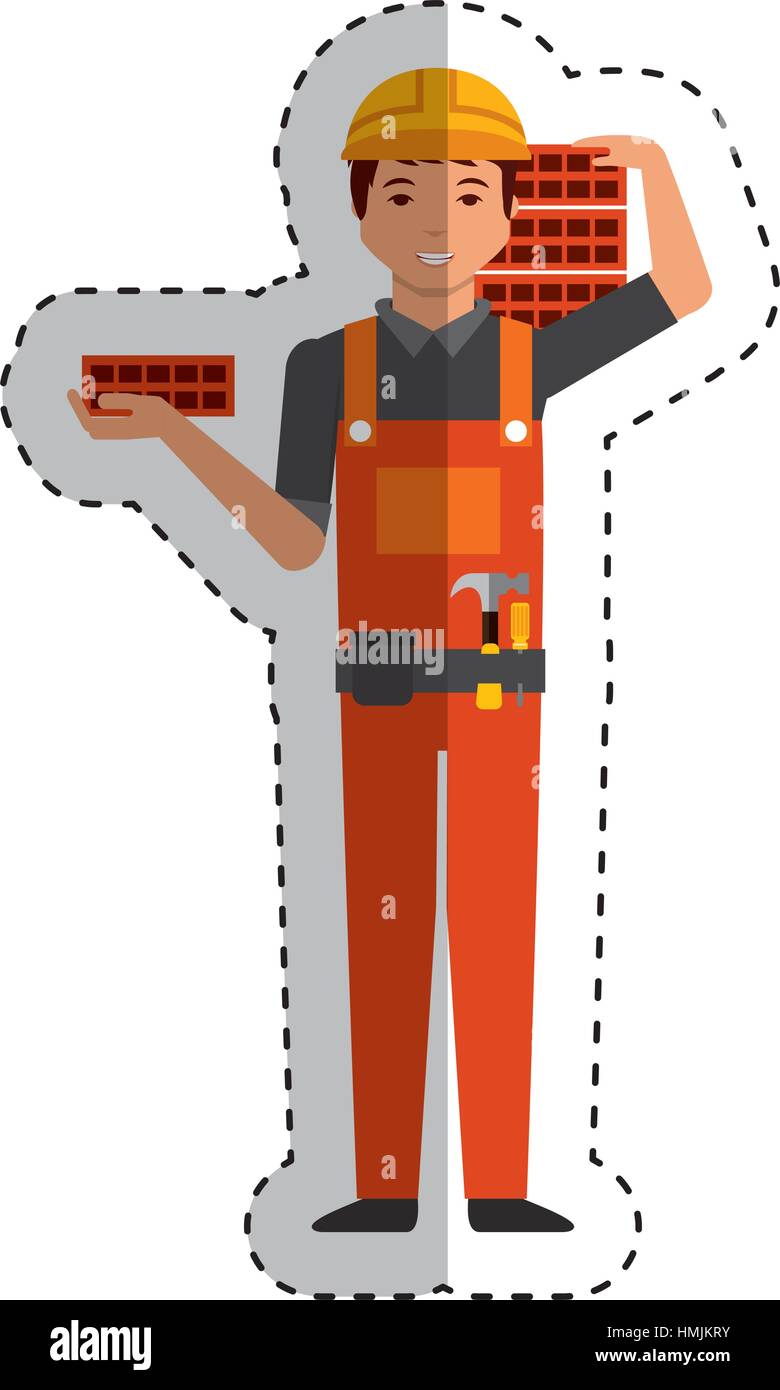 Construction professional avatar character vector illustration design ...